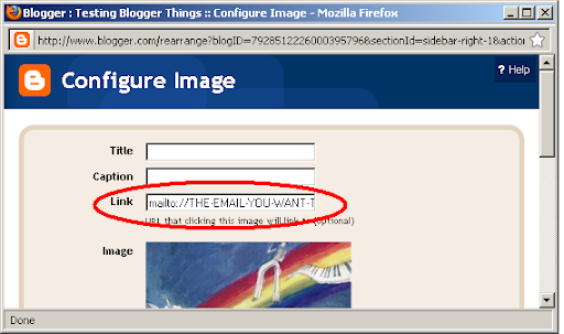 Putting email-links into your blog | Blogger-Hints-and-Tips